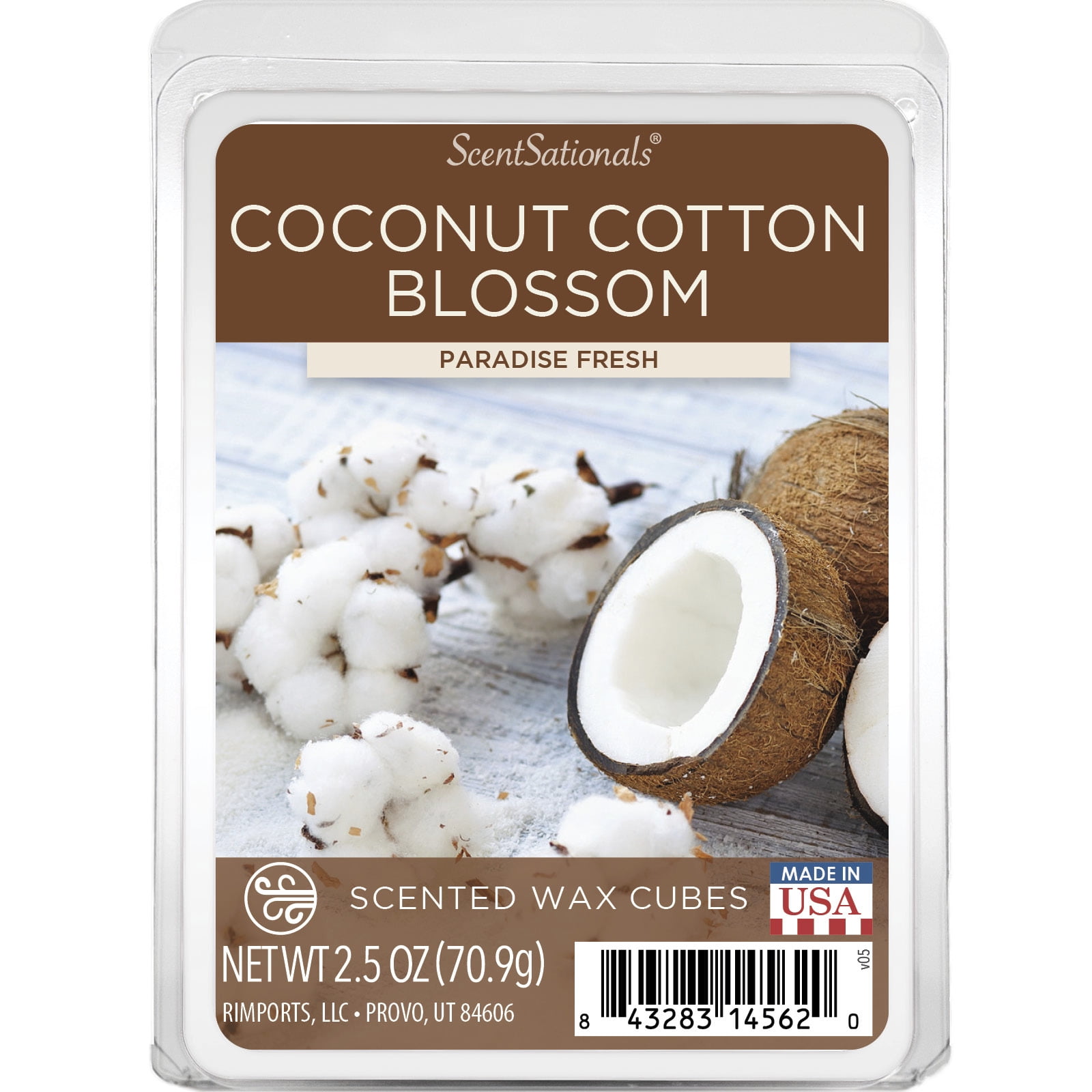 Coconut Cotton Blossom Scented Wax Melts, ScentSationals, 2.5 oz - Walmart.com