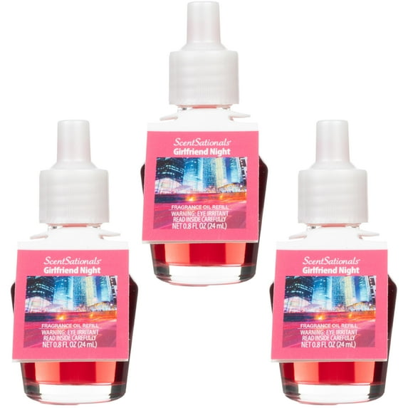 Scentsationals Fragrance Oil Plug In Air Freshener Refills 3-Pack ...