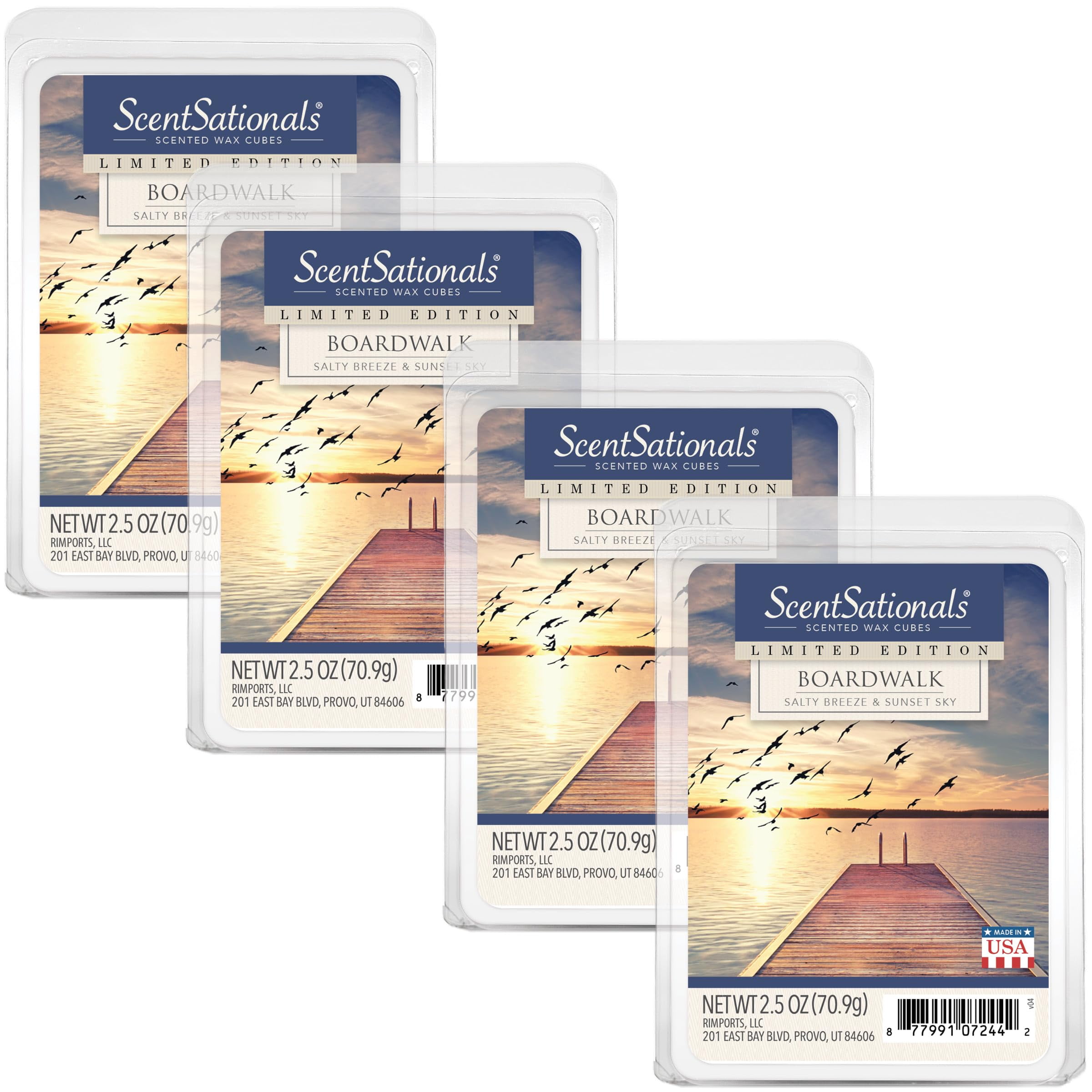 ScentSationals Wax Melts, Strong Scent Cubes, Long Lasting, Boardwalk ...