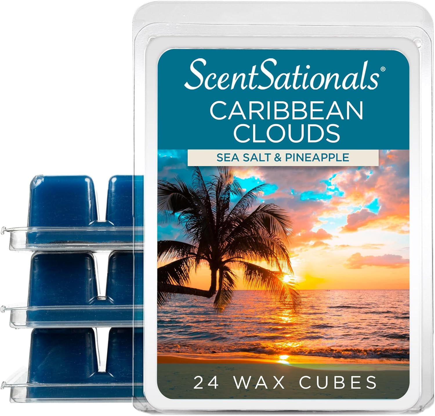 Scentsationals Wax Melts, Wax Cubes Strong Scent - Caribbean Clouds ...