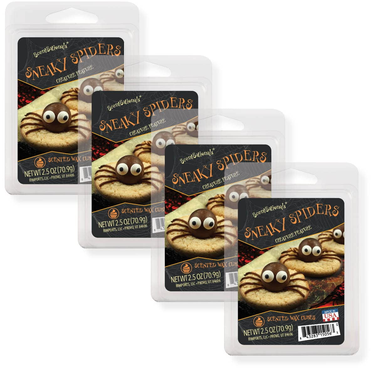Scentsationals Wax Melts, Wax Cubes Strong Scent - Enchanted Night Collection Sneaky Spiders ...