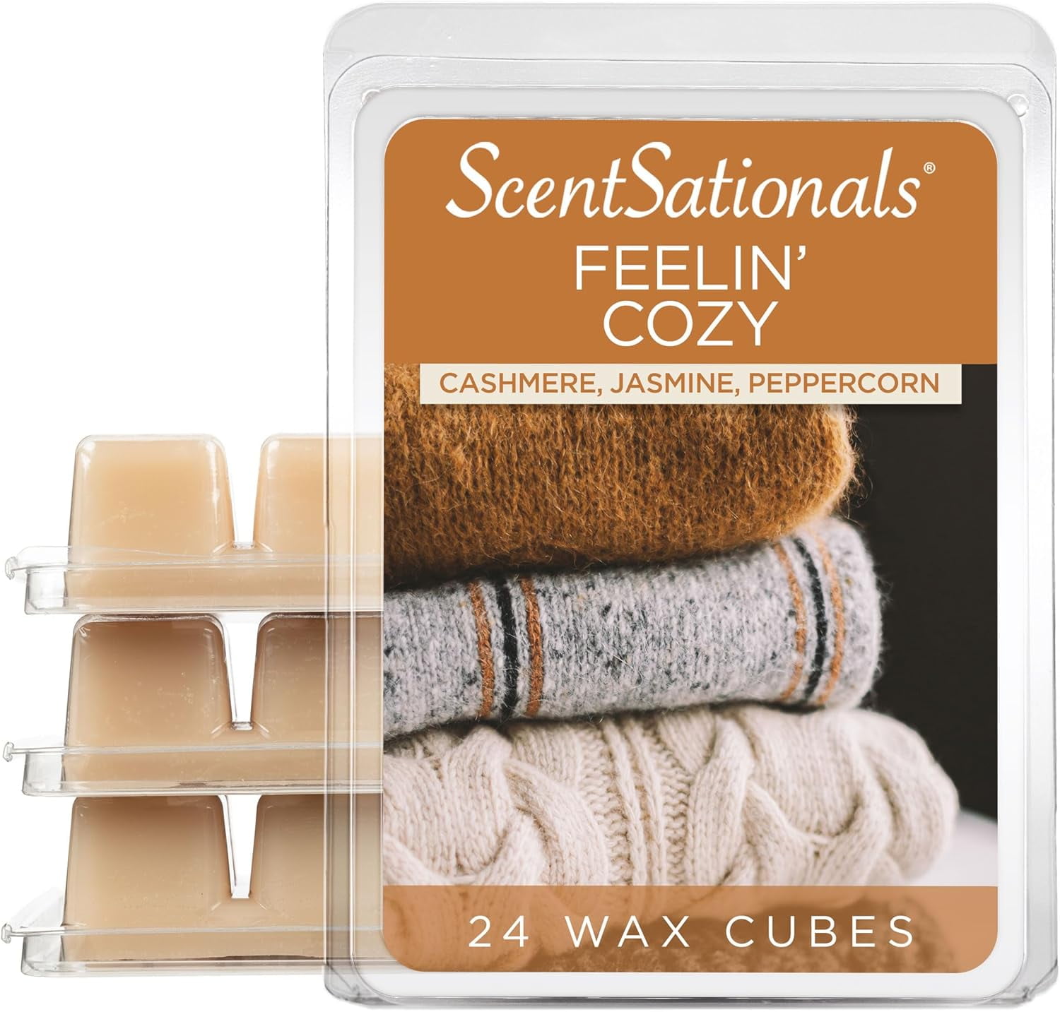 Scentsationals Wax Melts, Wax Cubes Strong Scent - Feelin' Cozy - Long ...
