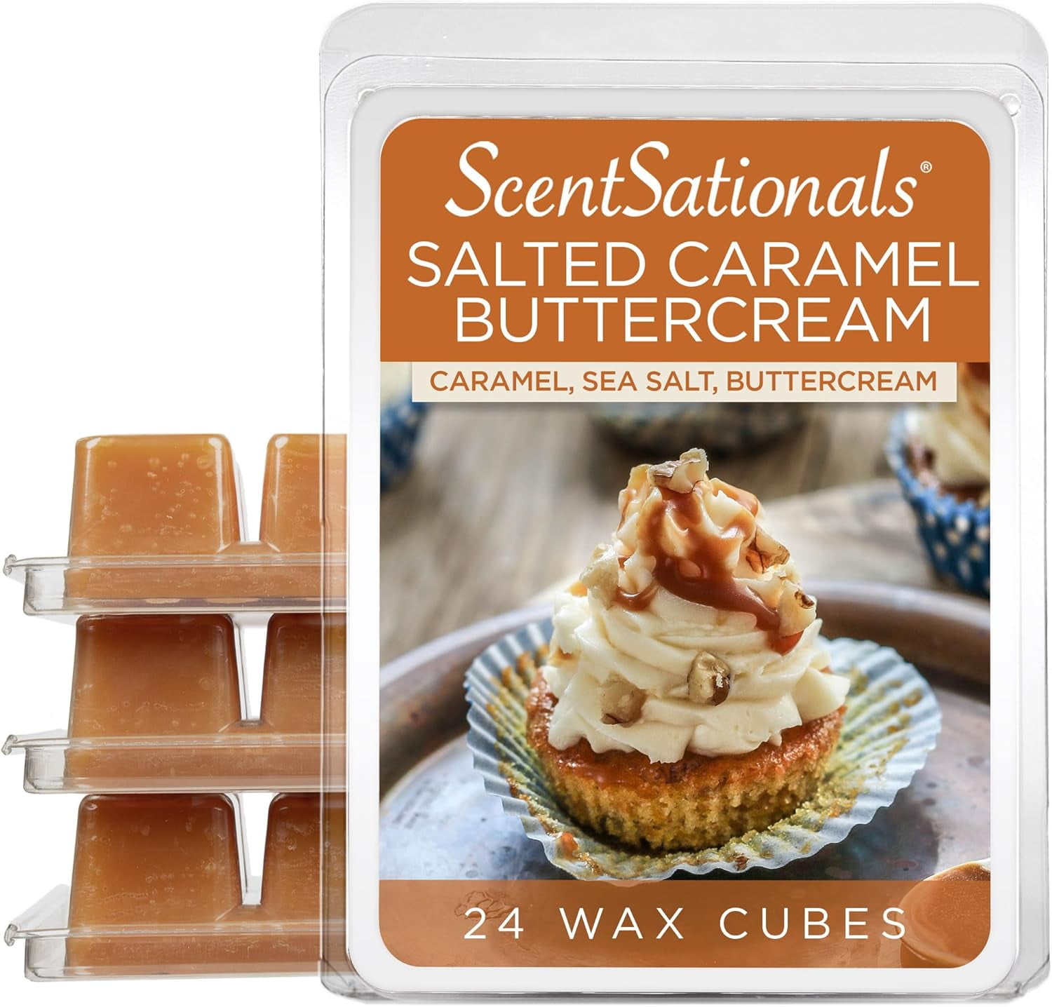 Scentsationals Wax Melts, Wax Cubes Strong Scent - Frosted Delights Collection Salted Caramel ...