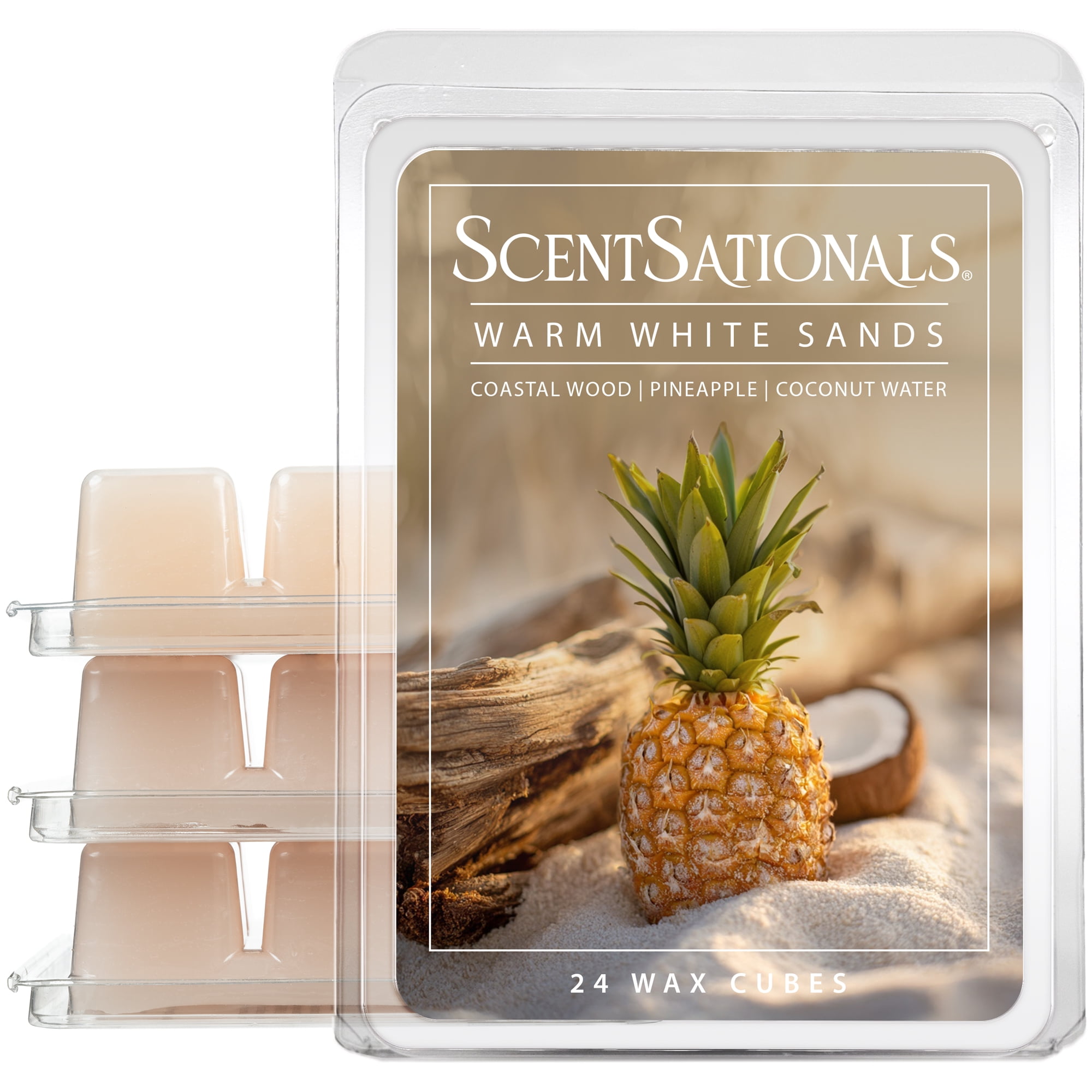 Scentsationals Wax Melts, Wax Cubes Strong Scent - Warm White Sands ...