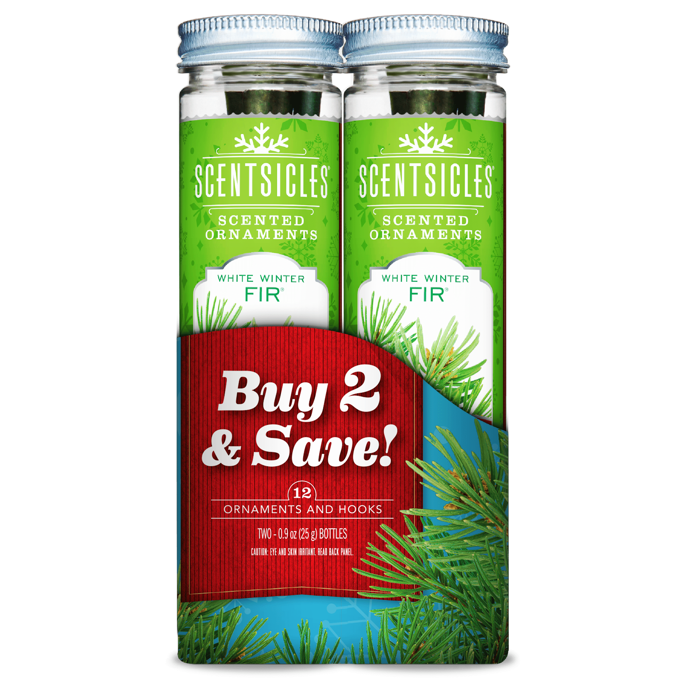 Scentsicles 6pc Scented Ornaments White Winter Fir 2-Pack - Walmart.com