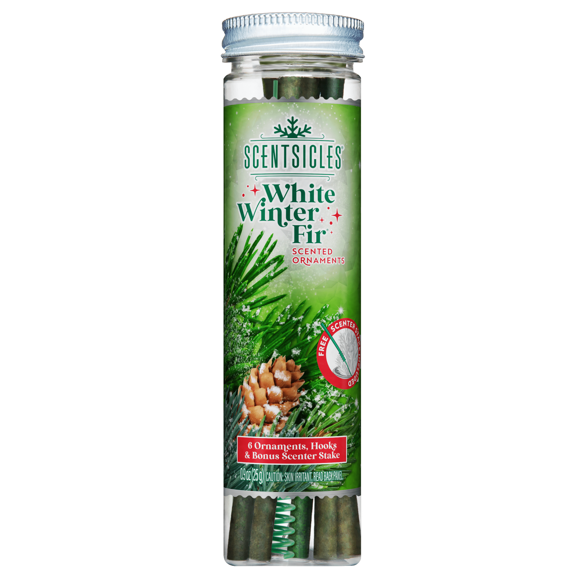Scentsicles White Winter Fir 6pc - Aromatic Christmas Tree Scented ...