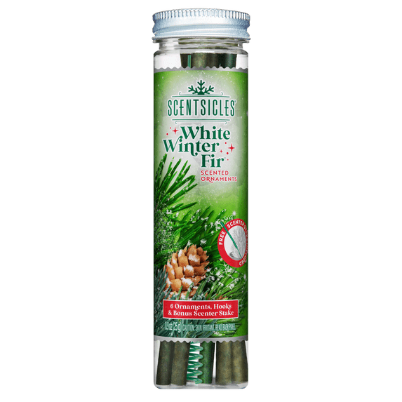 Scentsicles White Winter Fir 6pc - Aromatic Christmas Tree Scented ...