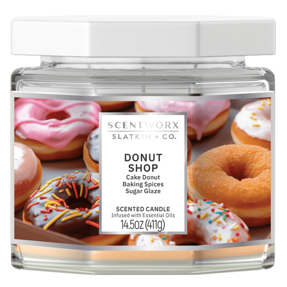 Scentworx Donut Shop 14.5 oz 3-Wick Jar Candle by Harry Slatkin and ...