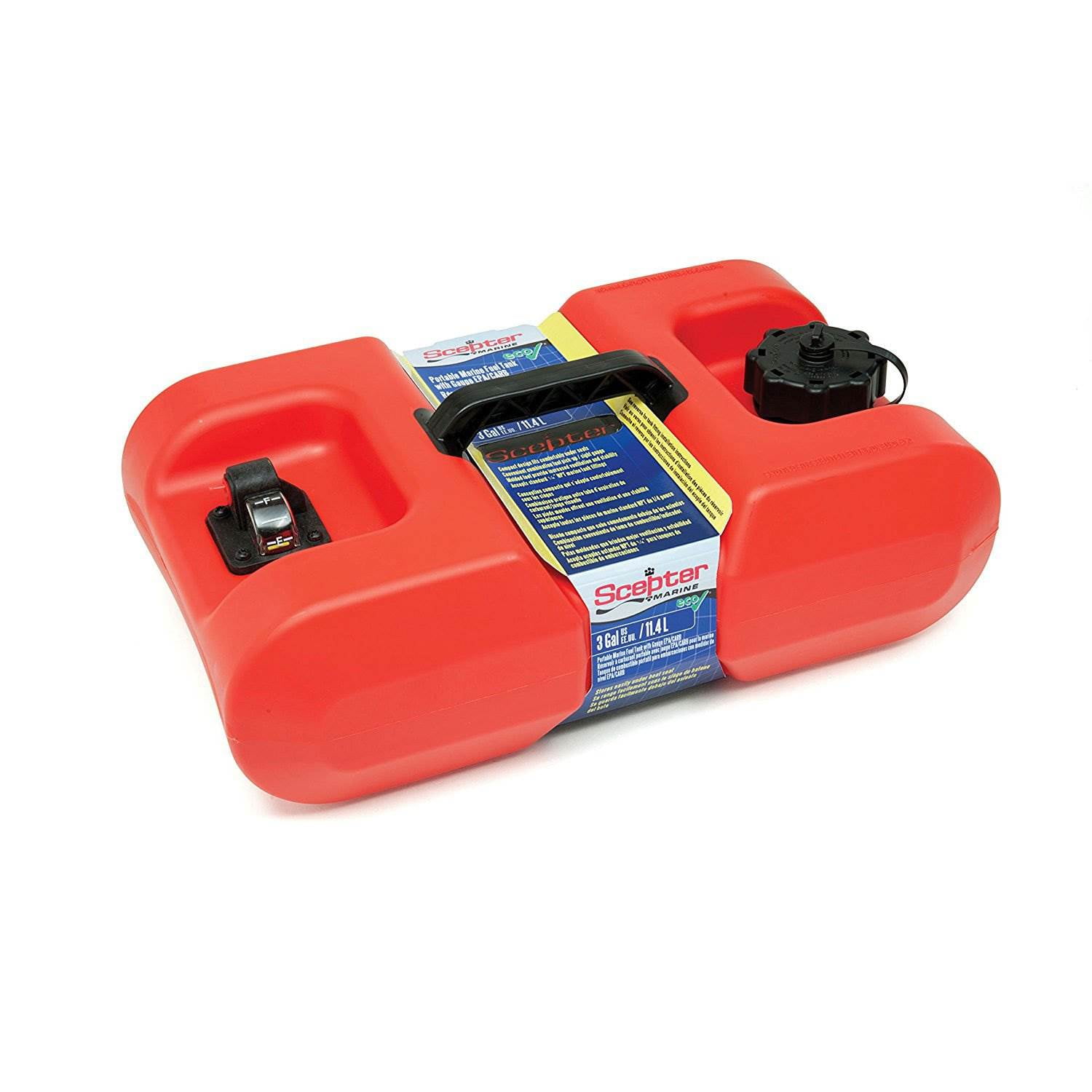 Scepter 3 Gallon EPA and CARB Certified Marine Portable Gas Can with ...