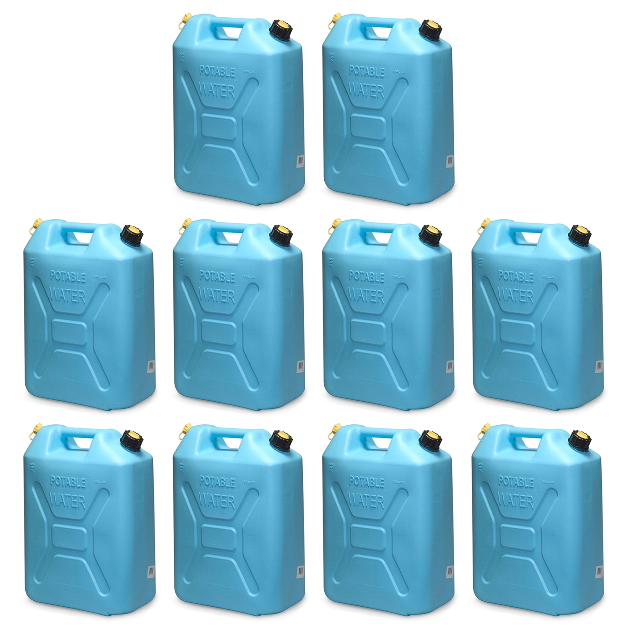 Scepter 5 Gal Military Style Water Can Container with Spout, 10 Pack ...