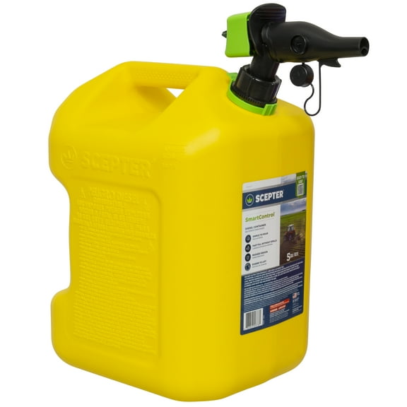 VEVOR 5.3 Gallon Jerry Fuel Can, Portable, Steel Tank for Cars, Green ...