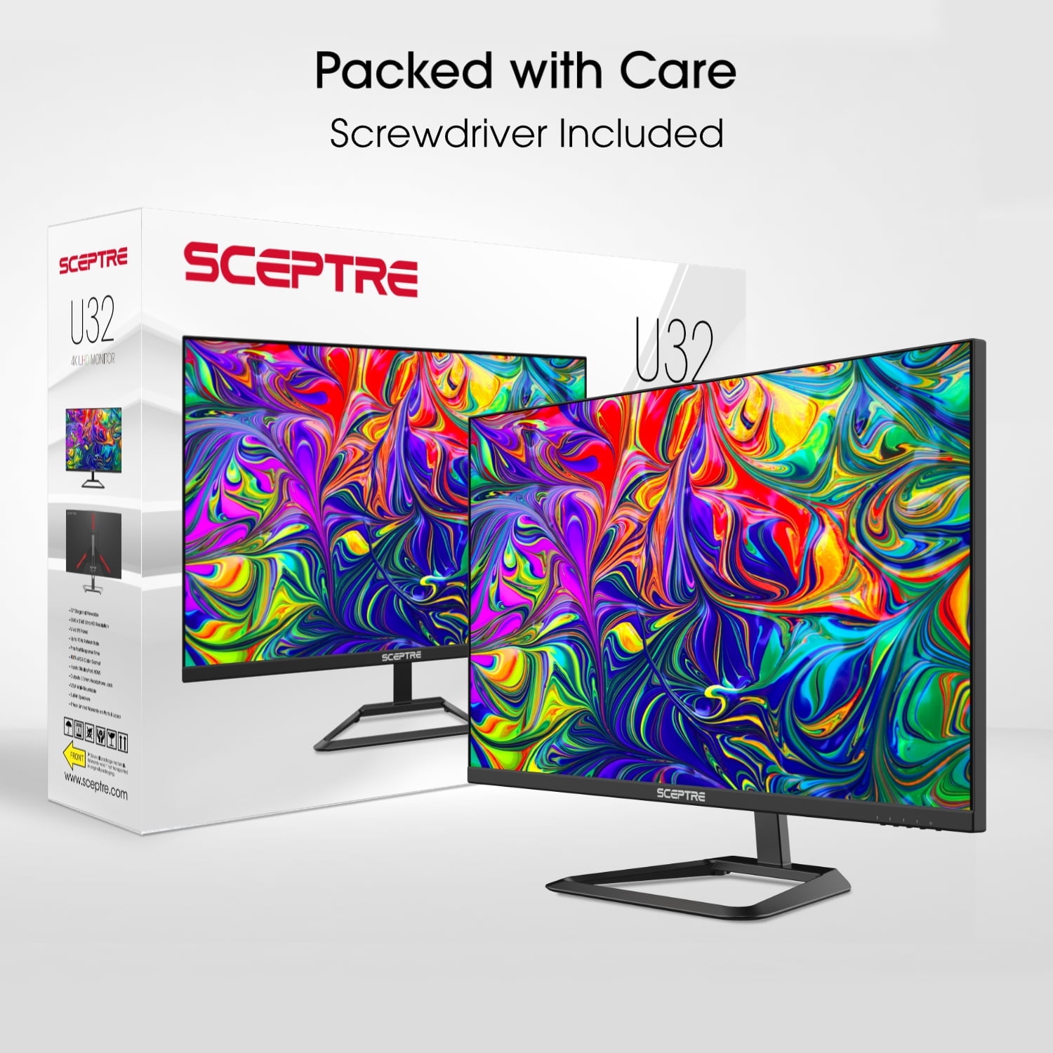Sceptre 32' IPS 4K UHD Monitor, 3840x2160, 2xHDMI, 2xDisplayPort, Built ...