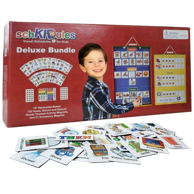 Free Shipping! SchKIDules Visual Schedule for Kids Deluxe Bundle Daily ...