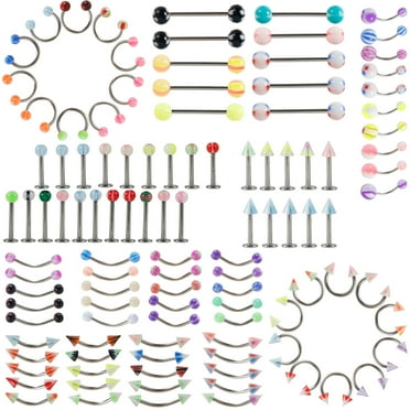 Pretty See Self Home Piercing Kits: Portable Body Ring Kit with 2 Studs ...