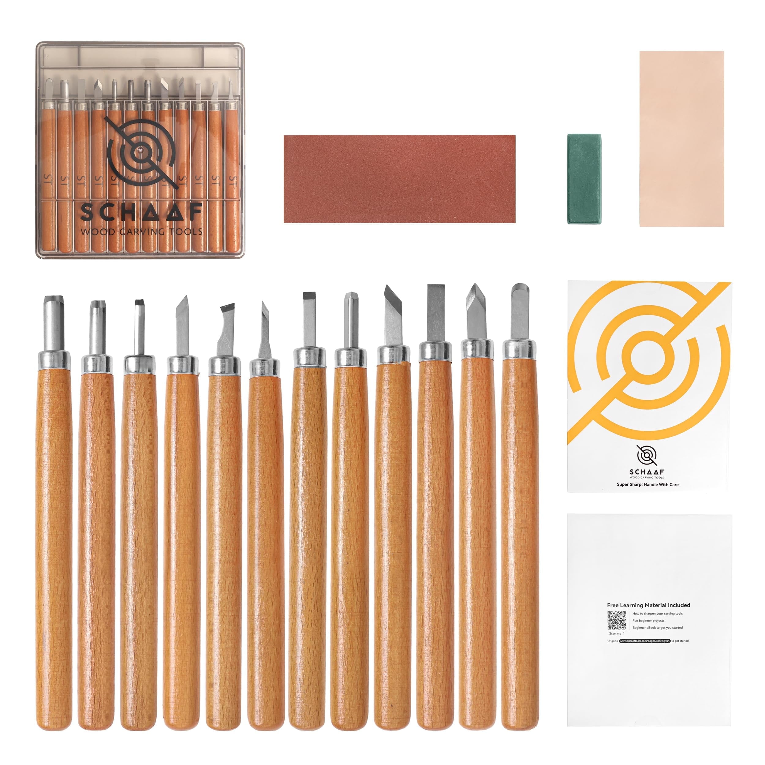 Wood Carving Kit with Razor-Sharp Carving Knives & Mini Chisels 15pc ...