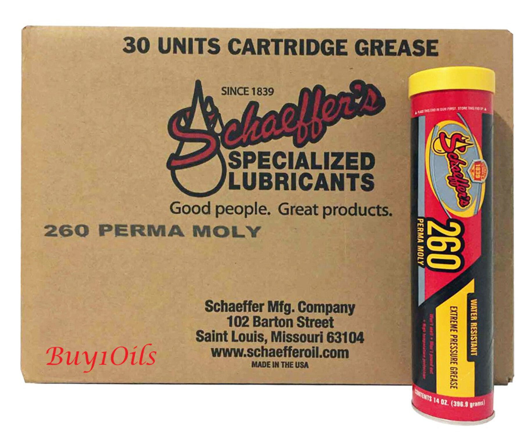 Schaeffer's 02601 Perma Moly Extreme Pressure Grease NLGI #1 | (30 ...