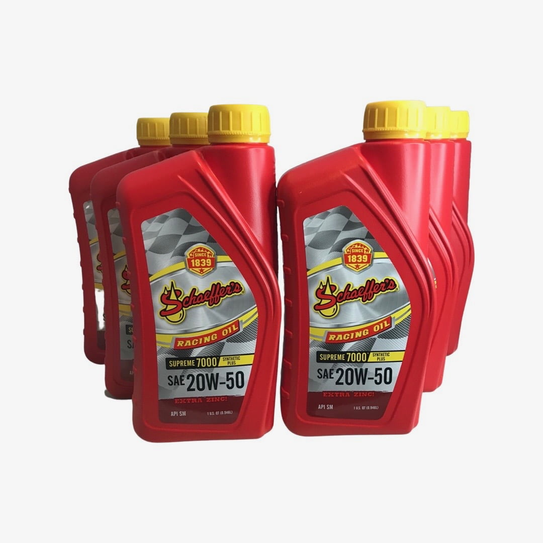 Schaeffer's 705 - 6 Pack Supreme 7000™ Synthetic Plus Racing Oil 20W-50 ...