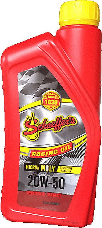 Schaeffer's Oil 191 Micron Moly SAE 20W-50 Racing Oil w/ Extra Zinc - 1 ...