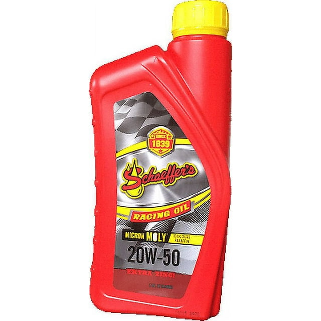 Schaeffer's Oil 191 Micron Moly SAE 20W-50 Racing Oil w/ Extra Zinc - 1 ...