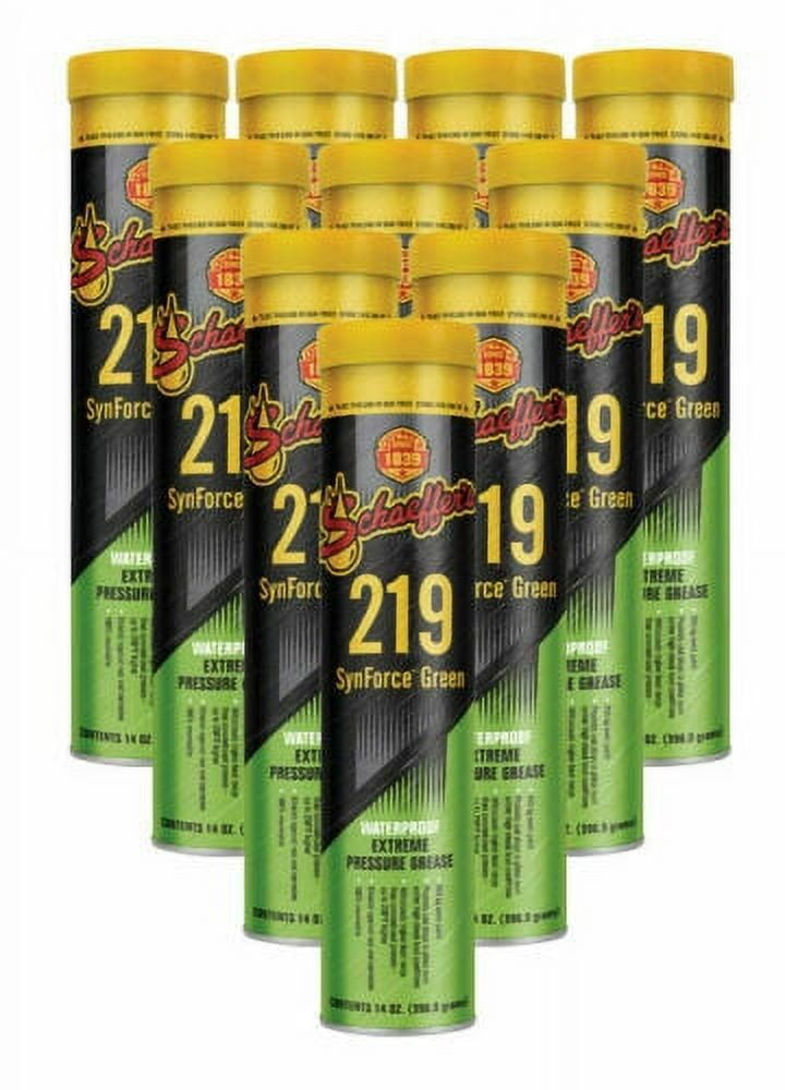 Schaeffer's Oil 219 SynForce Green Waterproof Grease NLGI #2 - 10 Tubes ...