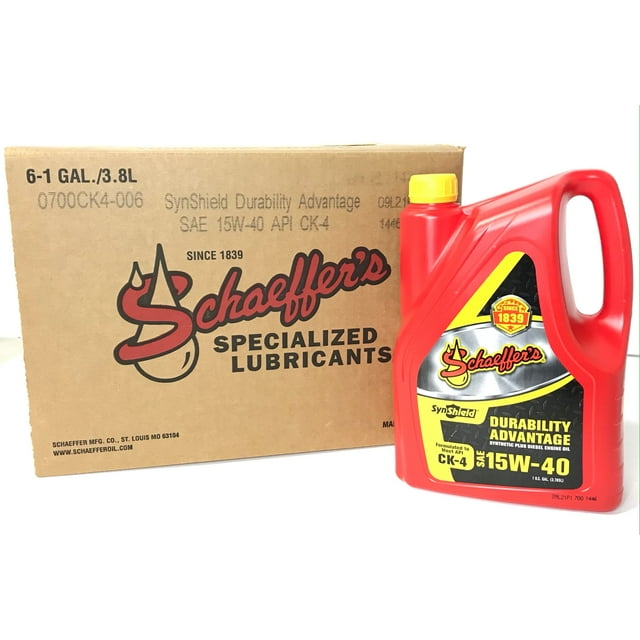 Schaeffers 0700CK4-006S SynShield Durability Advantage 15W-40 Diesel ...