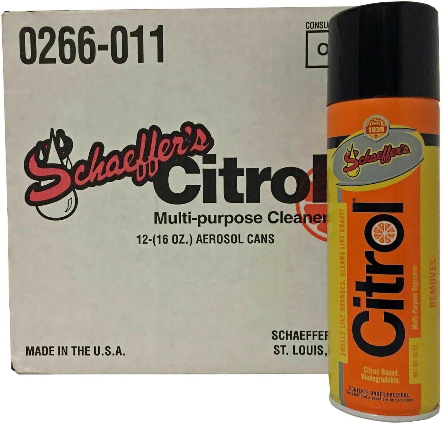 Schaeffers 266 Citrol Mulit Purpose Industrial Cleaner Degreaser Case ...
