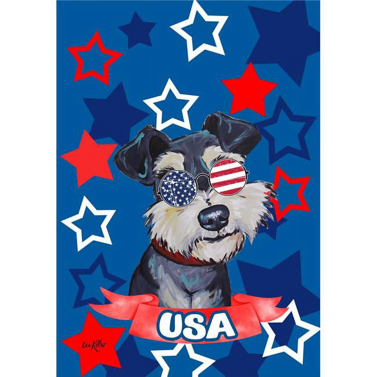 Schanuzer Uncropped HHS Patriotic Garden Flag - Walmart.com