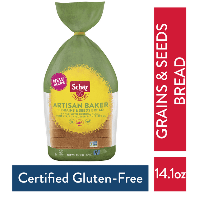 Schar Gluten-Free Artisan Baker 10 Grains and Seeds Sourdough Bread, 14 ...