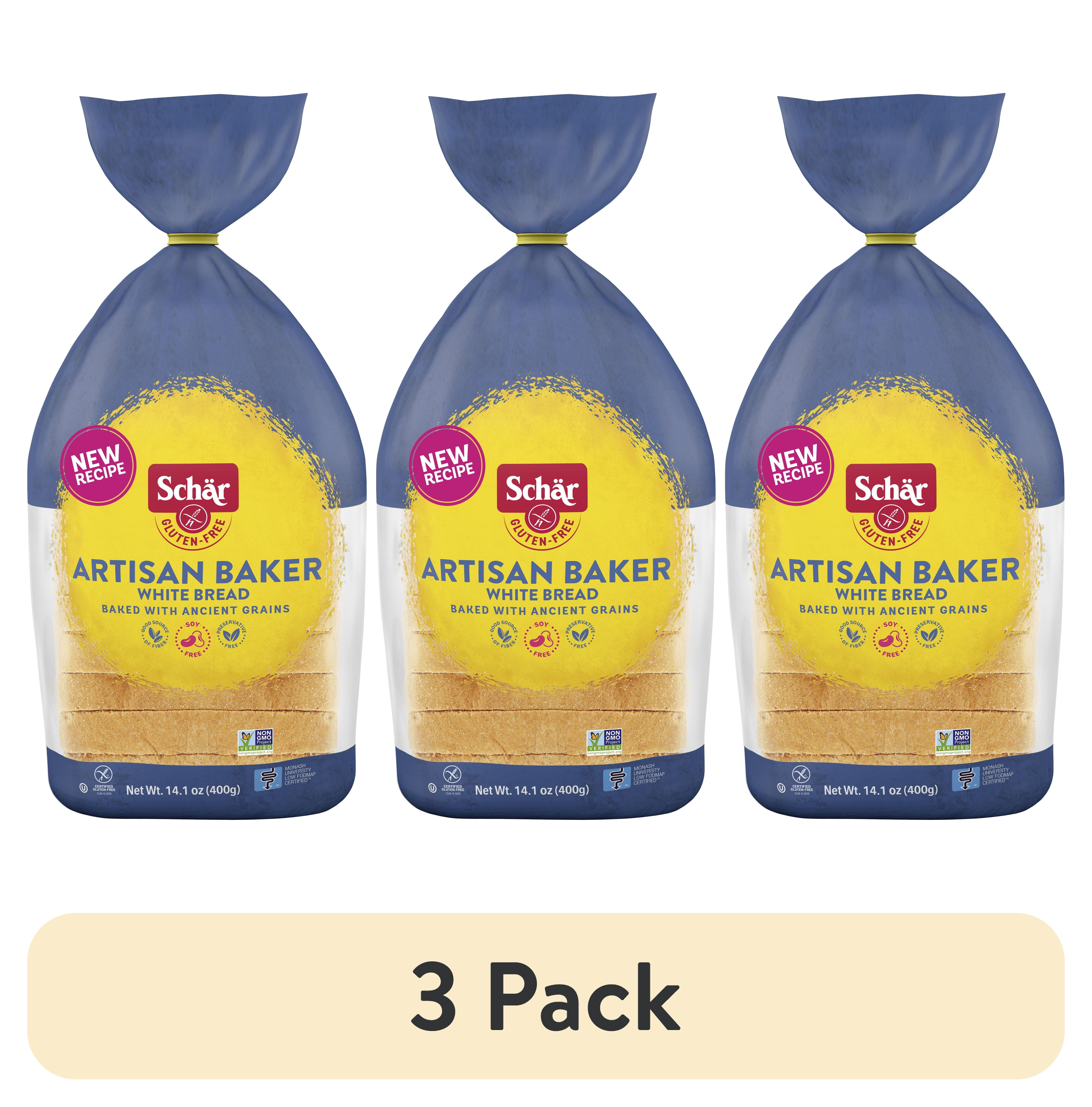 (3 pack) Schar Gluten Free Artisan Baker White Bread Loaf, 14.1 oz ...