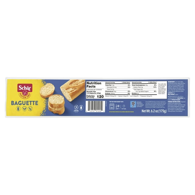 Schar Artisan Style Baguettes, Gluten-Free, 12.3 Oz Pack - Walmart.com