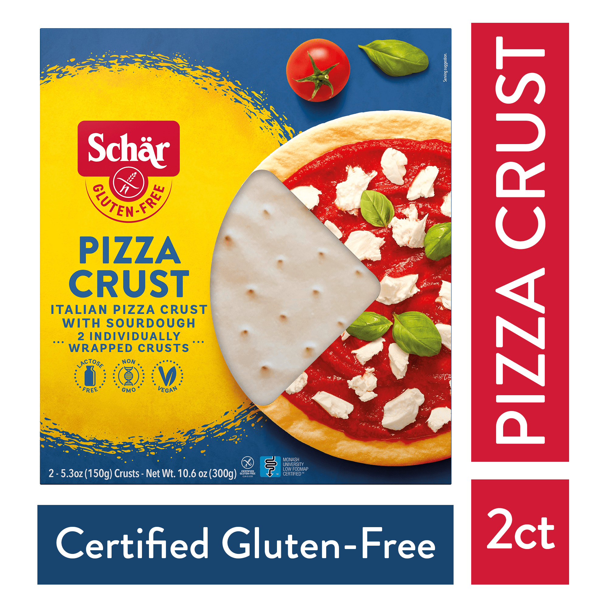 Schar Gluten Free Sourdough Pizza Crust, Italian Style, 10.6 oz, 2 ...