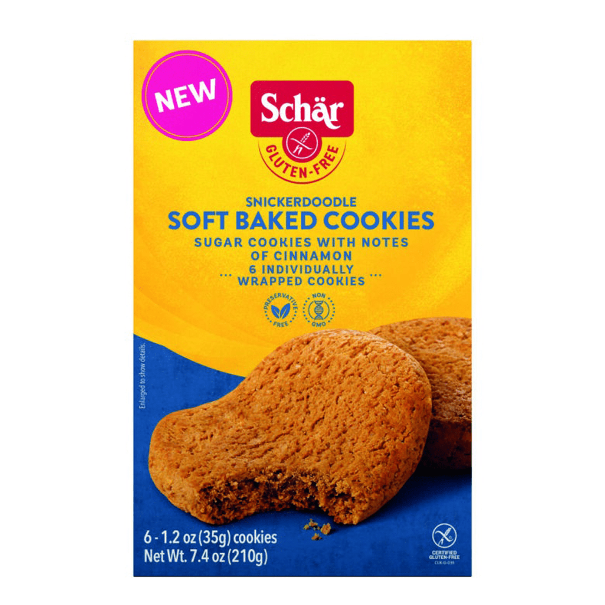Schar Gluten Free Snickerdoodle Soft Baked Cookies, Gluten Free Cookies ...