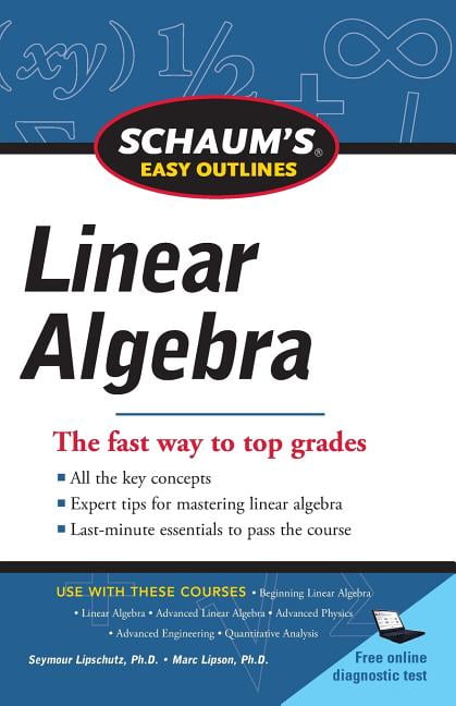 Schaum's Easy Outlines Linear Algebra (Paperback) - Walmart Business ...