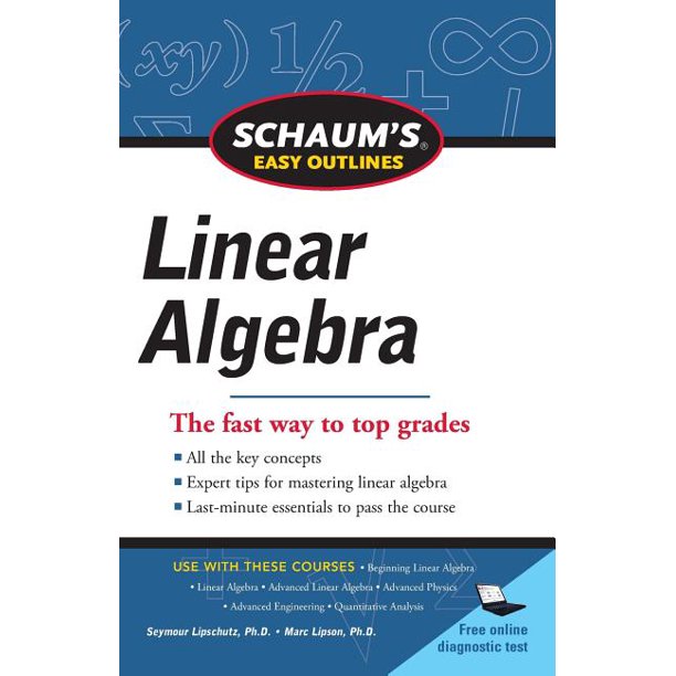 Schaum's Easy Outlines Linear Algebra (Paperback) - Walmart Business ...