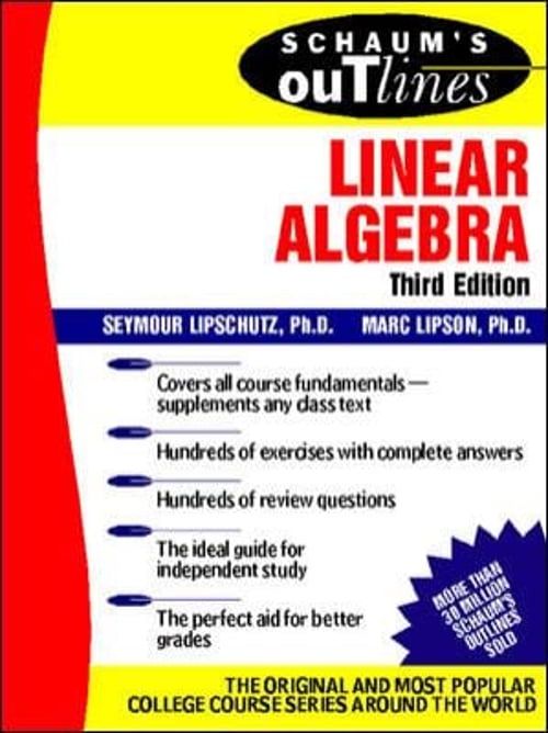 Pre-Owned Schaum's Outline of Linear Algebra (Paperback) 0071362002 ...
