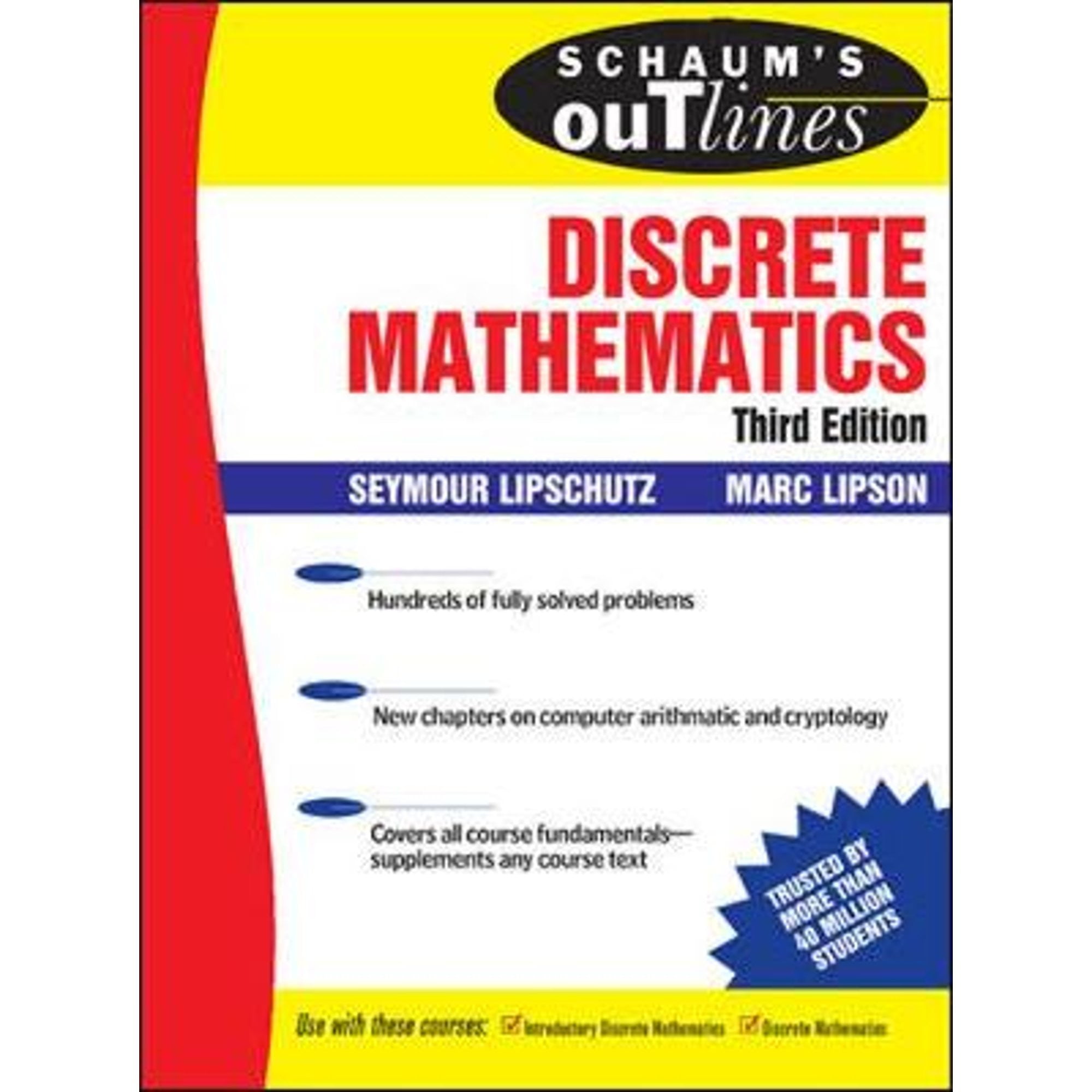 Schaum's Outline of Discrete Mathematics, 3rd Ed. (Schaum's Outline Series), Lipschutz,Seymour ...
