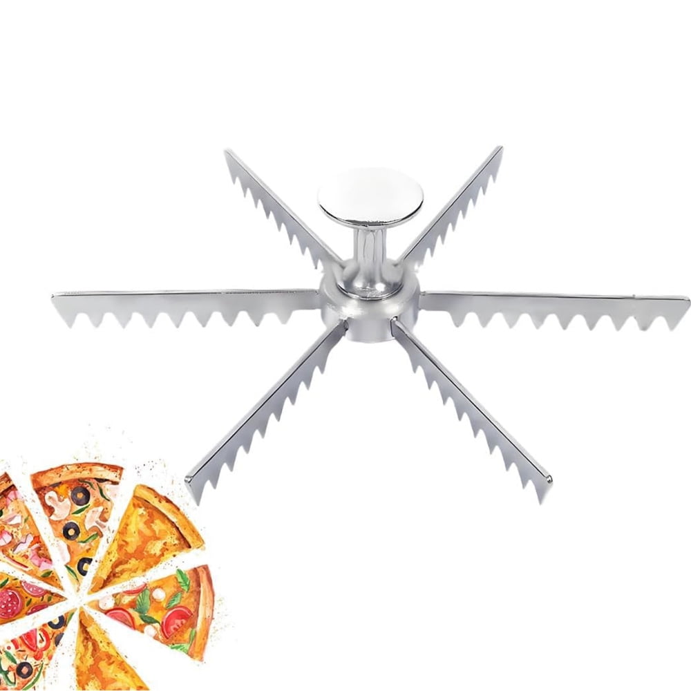Scheam 1 Pack Pizza Cutter,6 Slice Pie And Cake Marker,Aluminum Alloy ...