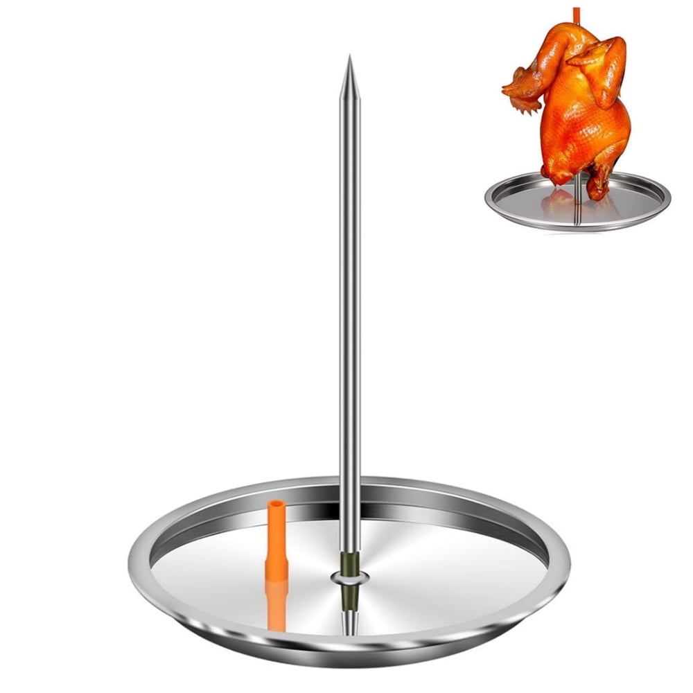 Scheam 1 Pack Stainless Steel Chicken Stand,Vertical Skewer with Gyro ...