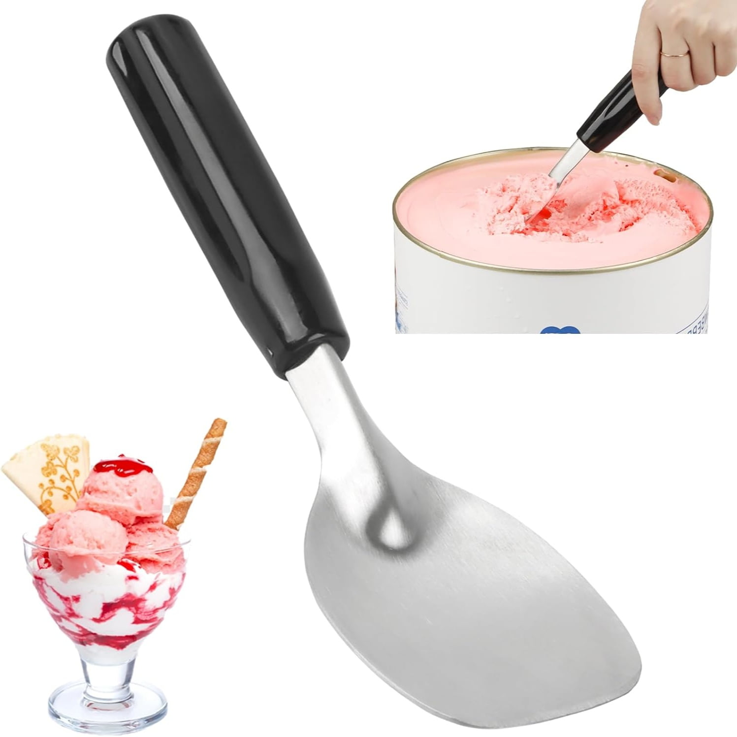 Scheam 1 Pcs Heavy Duty Ice Cream Spade,Stainless Steel Ice Cream Scoop ...