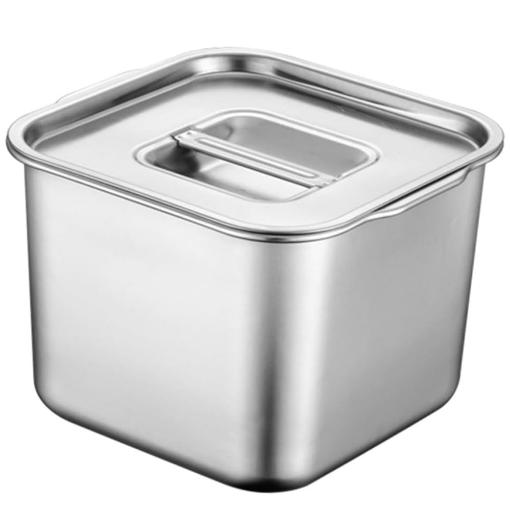 Scheam 1 Pcs Sliver Spice Containers with Lid,Stainless Steel Condiment ...