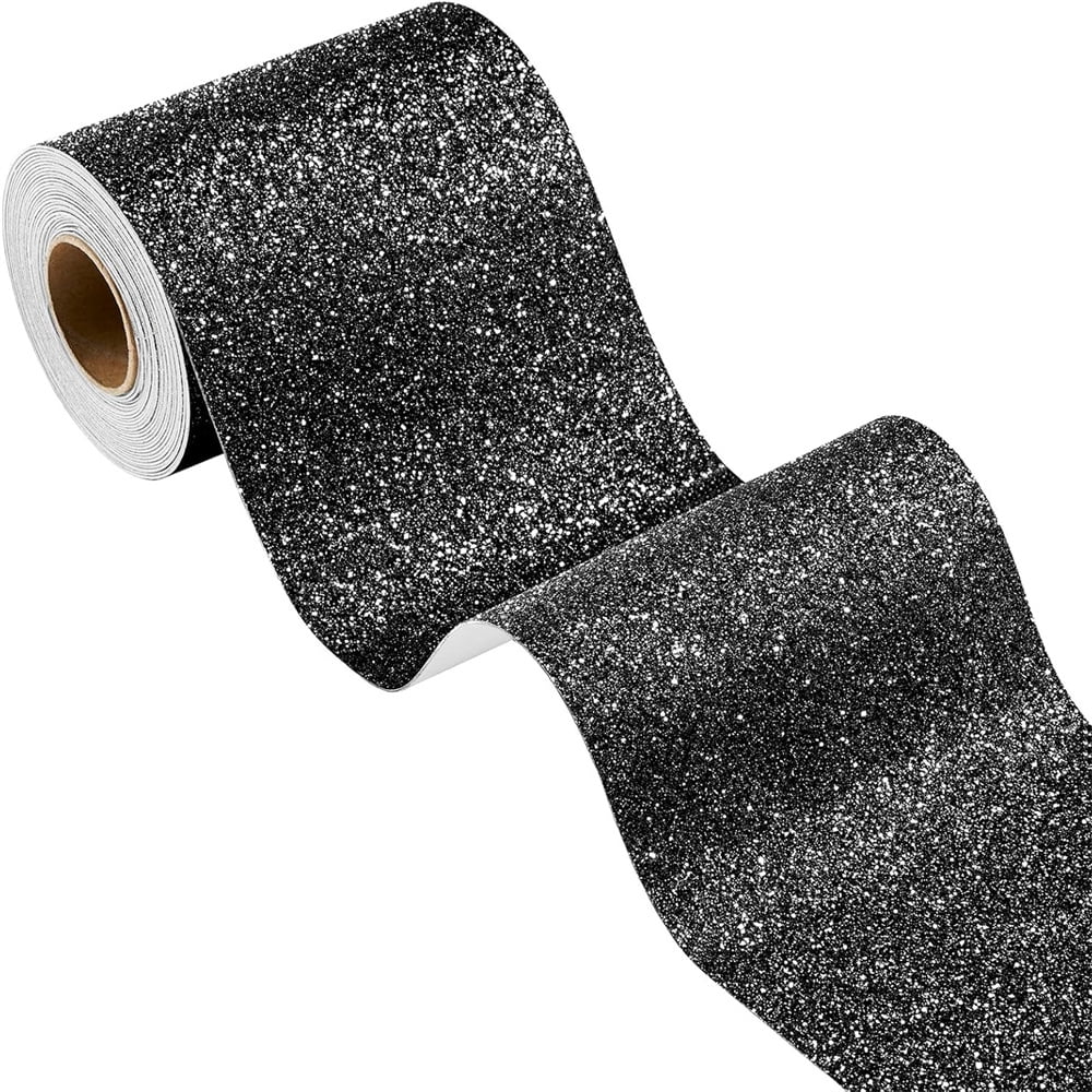 Scheam 1 Roll Glitter Wallpaper Border,Sparkle Sequins Wall Border,Self ...