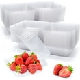 Scheam 100 Pack 5x5 inch Clear Plastic Take Out Container,Square Hinged ...
