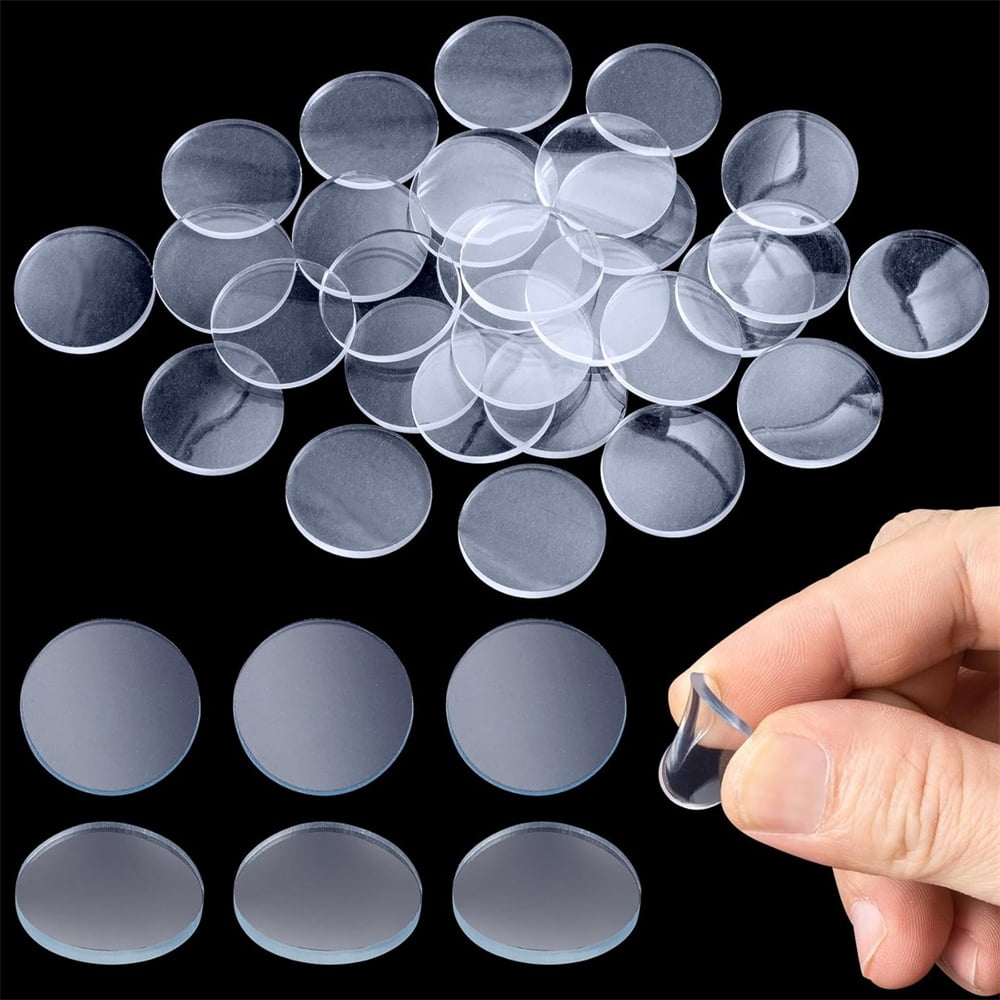 Scheam 100 Pcs Glass Table Top Anti Slip Pads,Clear Silicone Bumpers ...