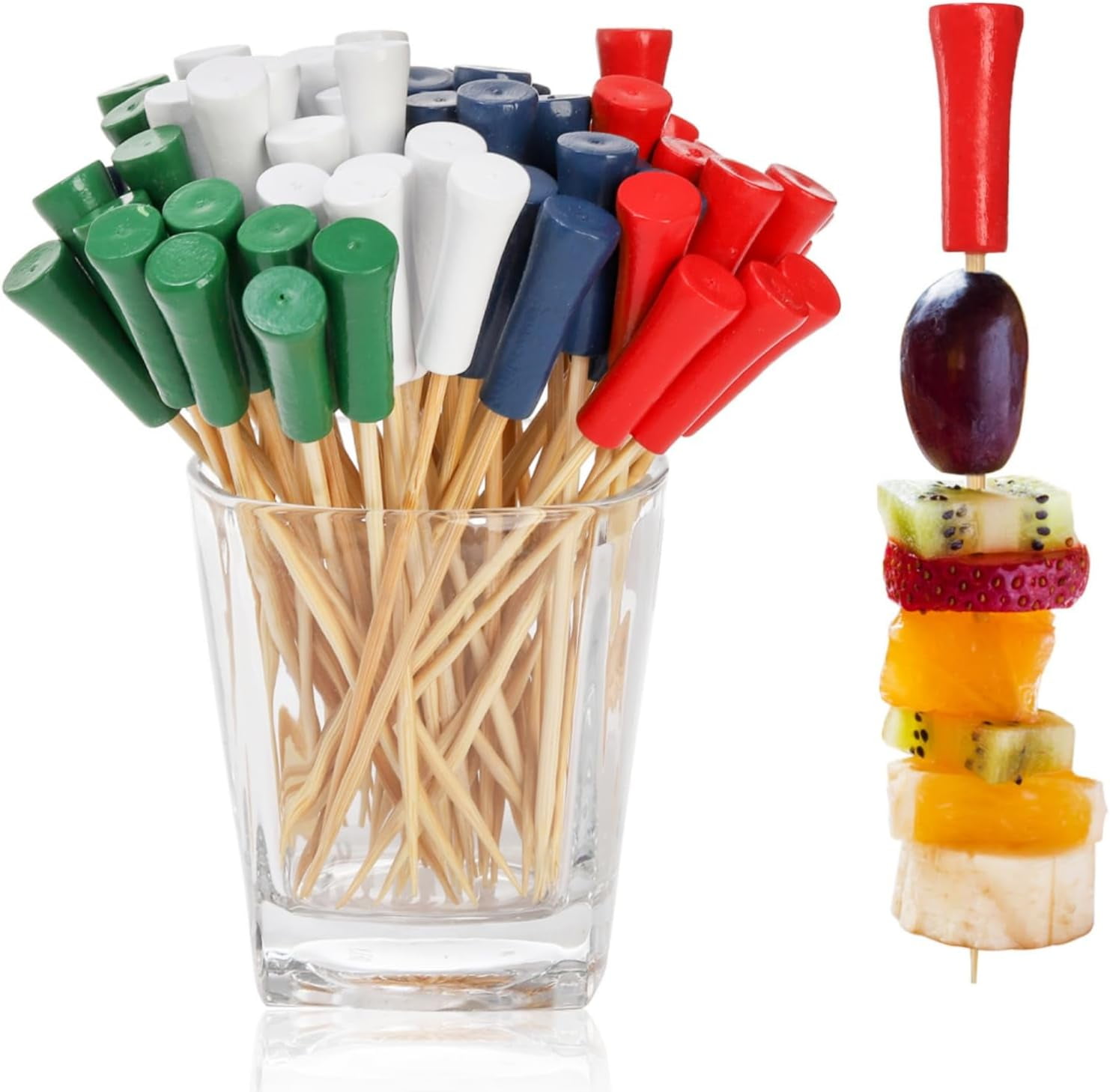 Scheam 100 Pieces 4.72 Inch Golf Tee Toothpicks,Golf End Disposable ...