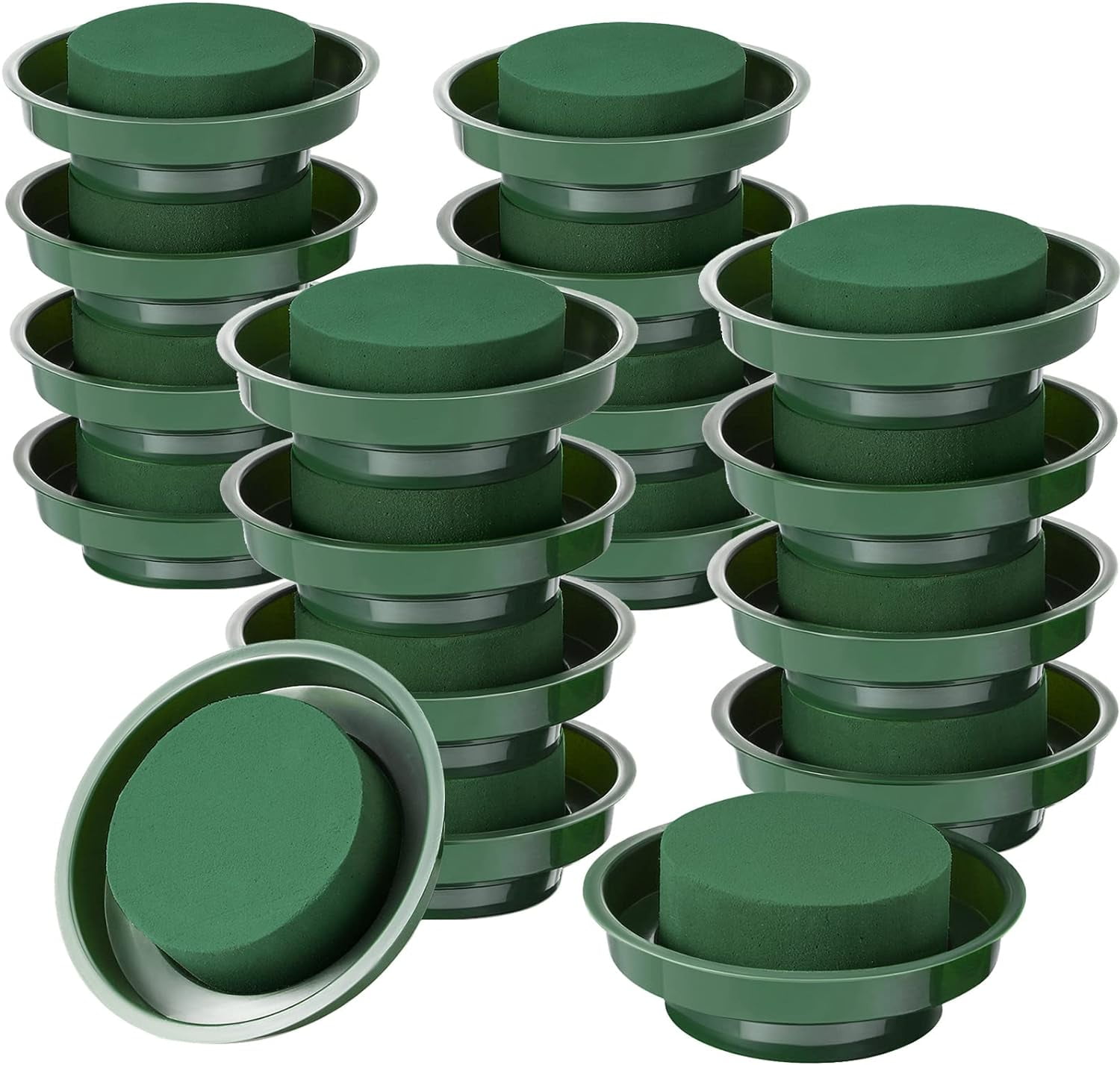Scheam 12 Pcs Floral Foam with Bowl 4.7 Inch Green DIY Flower ...