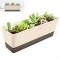 Scheam 12 x4 Inch Modern Window Box Planter 1 Pack Beige Rectangular ...