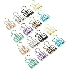 Wrapables Rose Gold Binder Clips for Office, Paper Clamps, Paper Clips ...