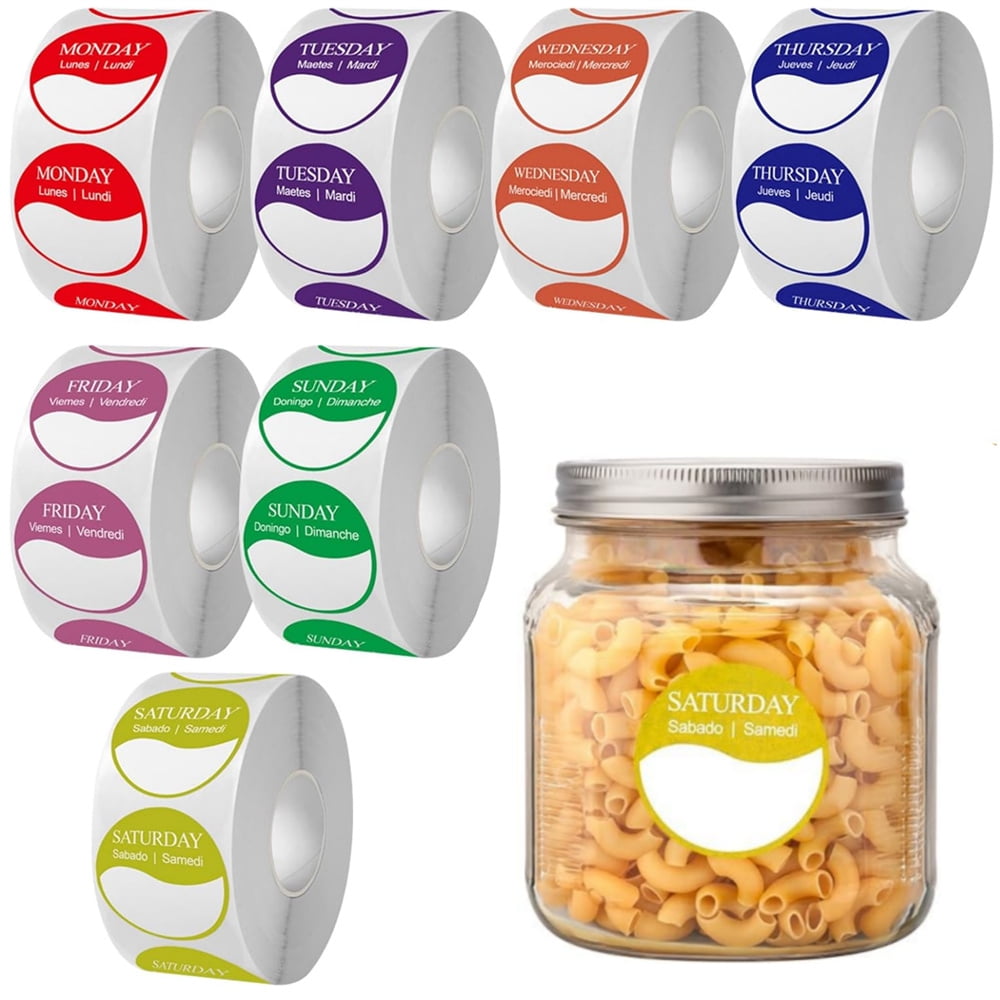 Scheam 3500 PCS Expiration Date Stickers,Removable Food Storage Labels ...