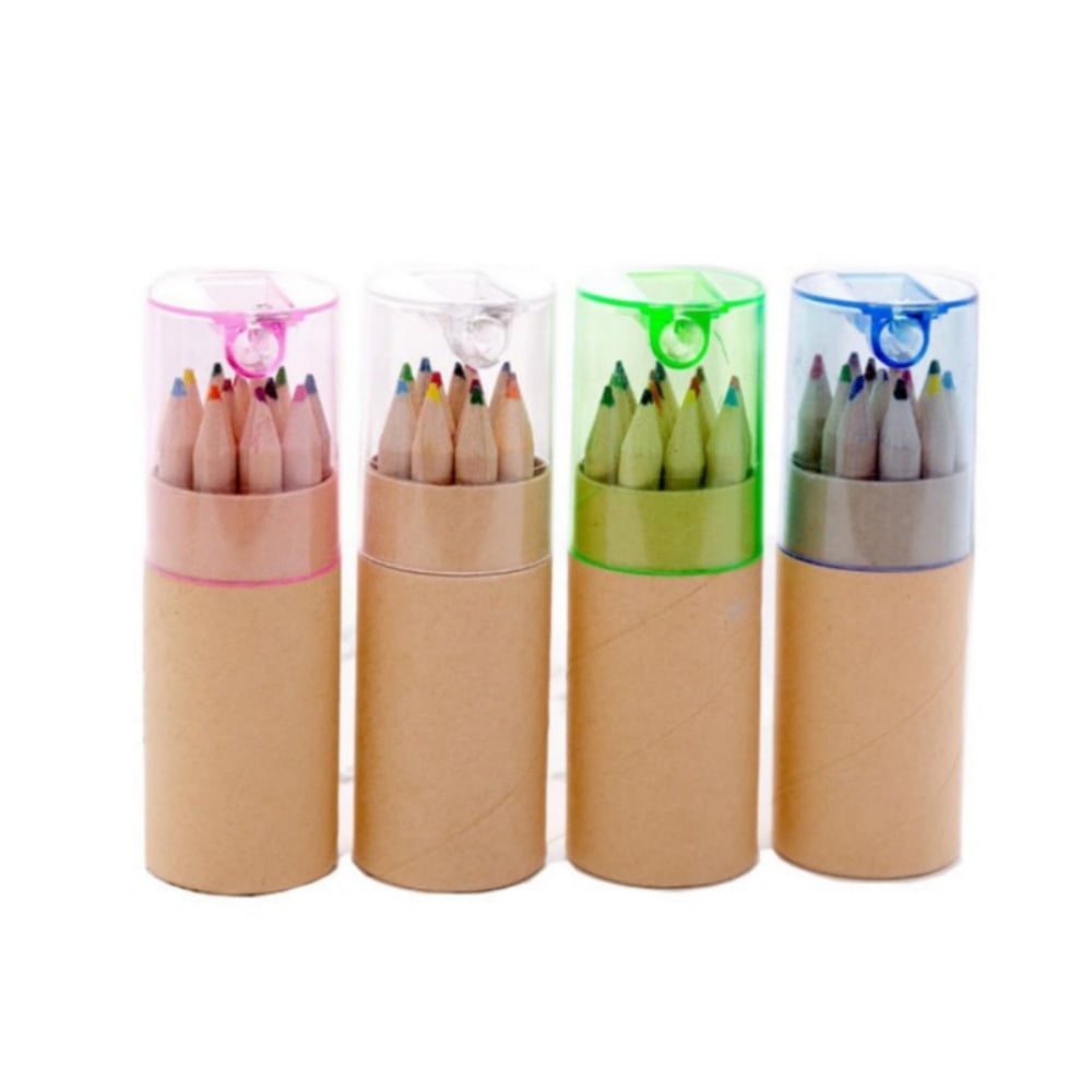 Scheam 4 Pack Portable Art Pencils in Tube,Colored Graffiti Pencil Set ...