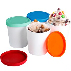 USTOP 4 Pack Creami Pints and Lids, 16oz Ice Cream Containers ...